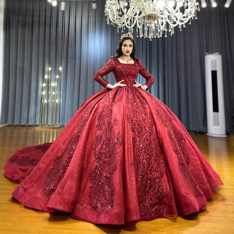 NS4499 Quinceanera Dress Wine Red Color – amandanoviasdress
